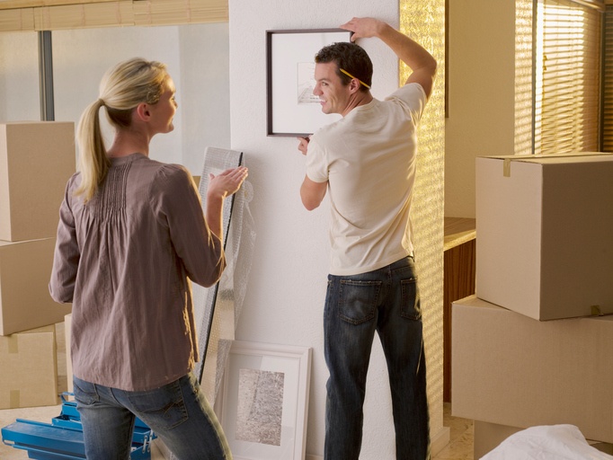 How to Hang Pictures and Shelves without Punching a Single Hole